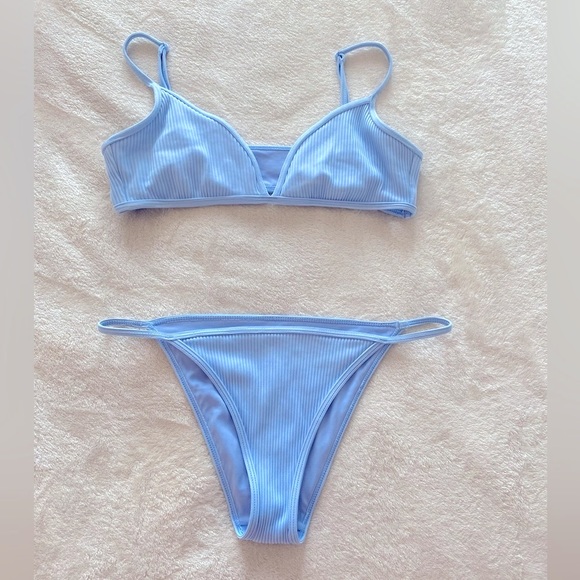 PacSun | Swim | Pastel Blue Pacsun Triangle Bikini | Poshmark